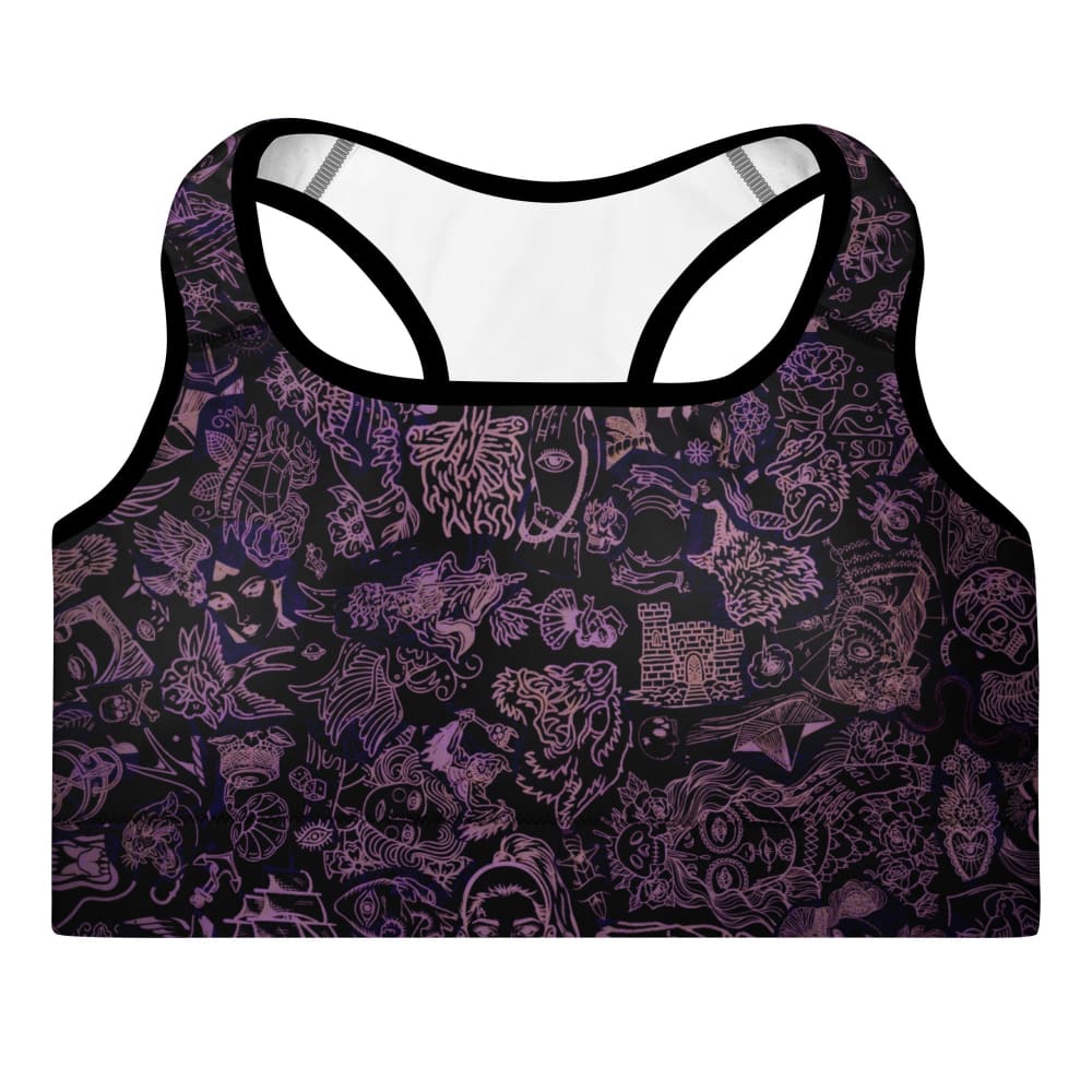 "Carbon Sheet" Padded Sports Bra – Death and Friends - Gothic Punk Act ...