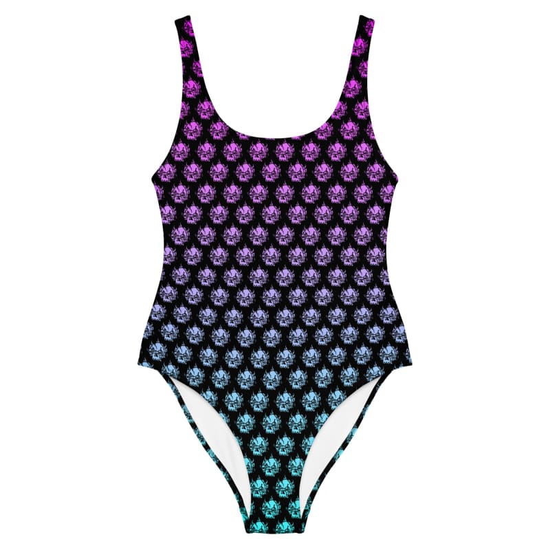 "Skate or Die" Goth One Piece Swimsuit - Punk Swimsuit Gothic Swimwear ...