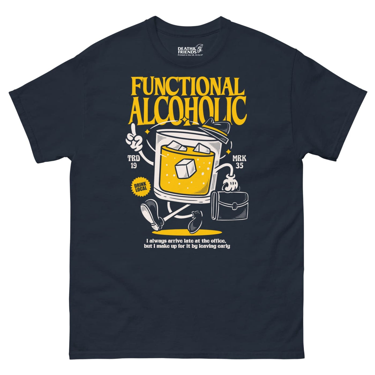 Functional Alcoholic T-Shirt - Bartender Clothing – Death & Friends