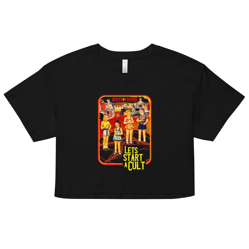 Women’s Let’s Start a Cult Crop Top – Death and Friends – Hail Satan S ...